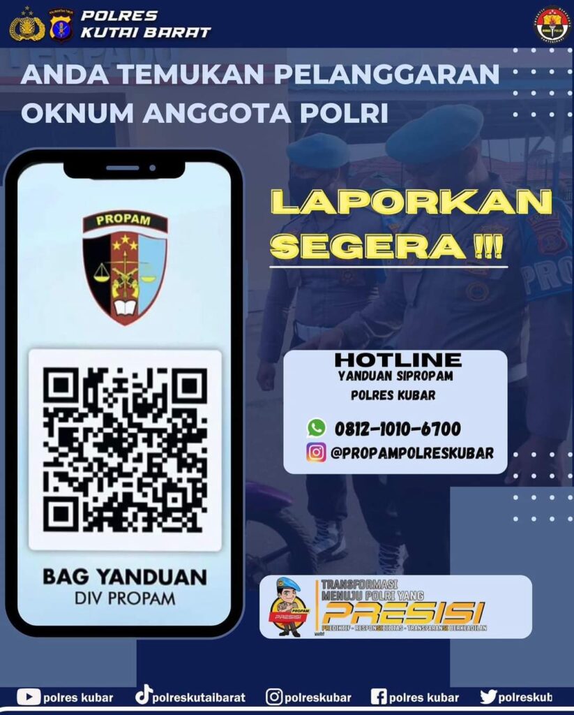 Layanan Pengaduan Hotline Propam Presisi – portalkubar.com